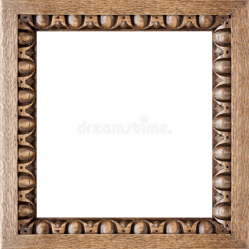 Square Carved Oak Picture Frame Stock Image - Image of carved ...