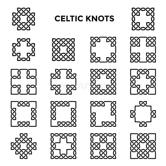 Square Celtic Knots stock vector. Illustration of shape - 54814931