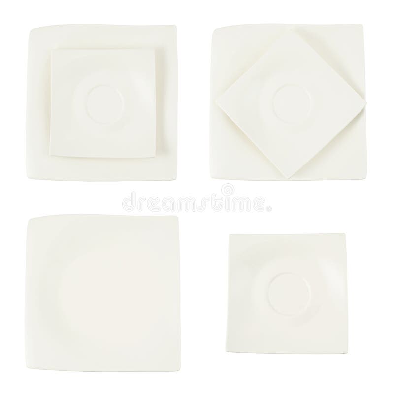 Square Ceramic Plate Isolated Stock Photo - Image of food, lunch: 45812940