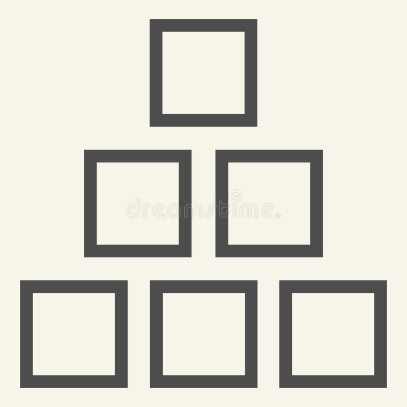 Square Chart Line Icon. Diagram Vector Illustration Isolated on White ...