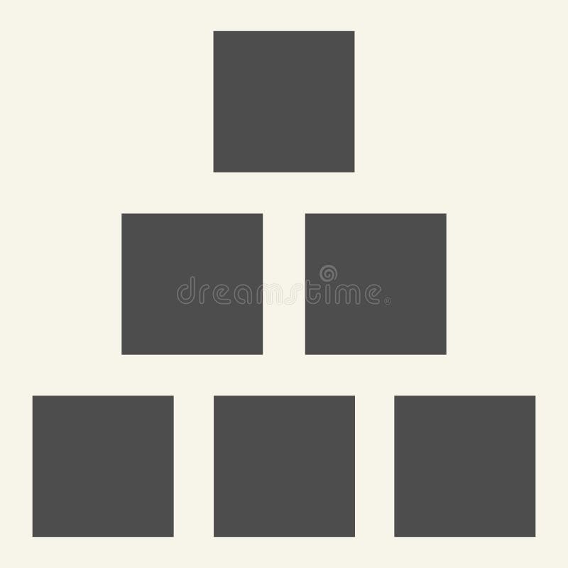 Square Chart Solid Icon. Diagram Vector Illustration Isolated on White ...