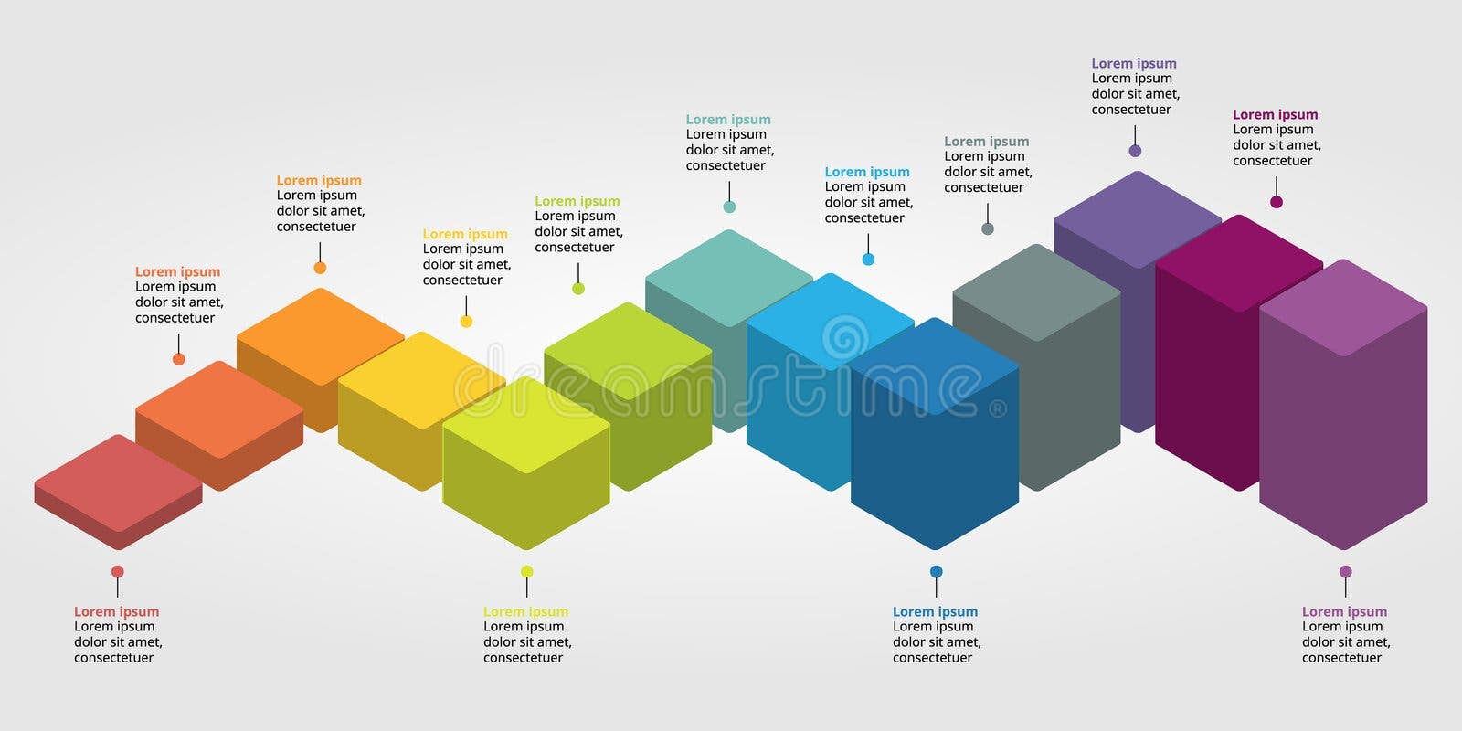 Square Chart Template for Infographic for Presentation for 4 Element ...