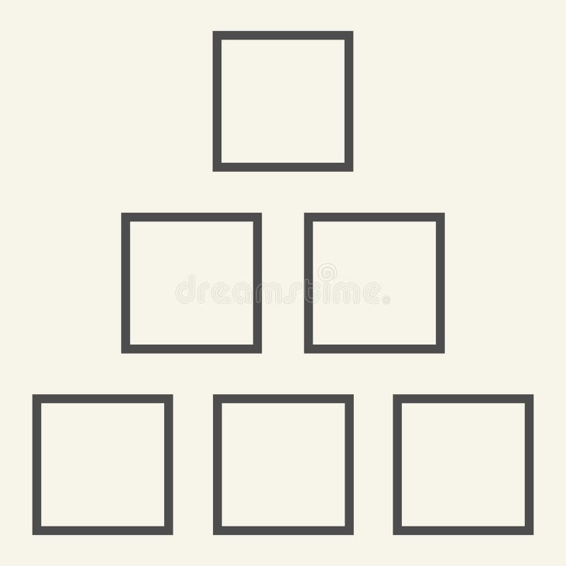 Square Chart Line Icon. Diagram Vector Illustration Isolated on White ...