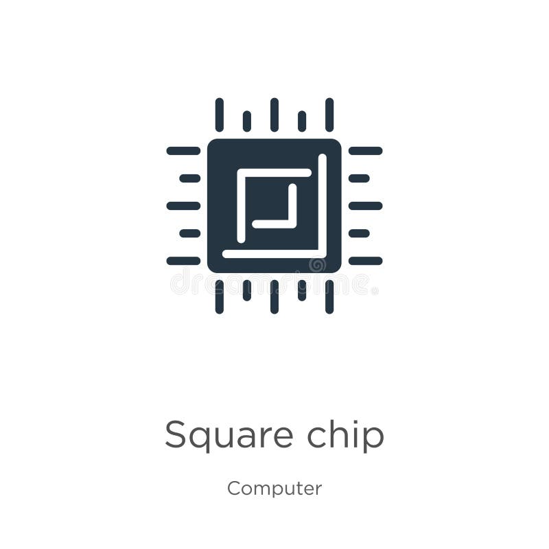 Square Chip Icon Vector. Trendy Flat Square Chip Icon from Computer ...