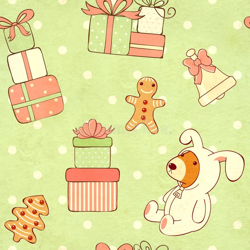 Square Christmas Backdrop with Retro Paper Texture. Vintage Xmas ...