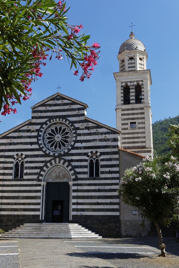 Square of Church in Levanto Stock Image - Image of site, coast: 94336087