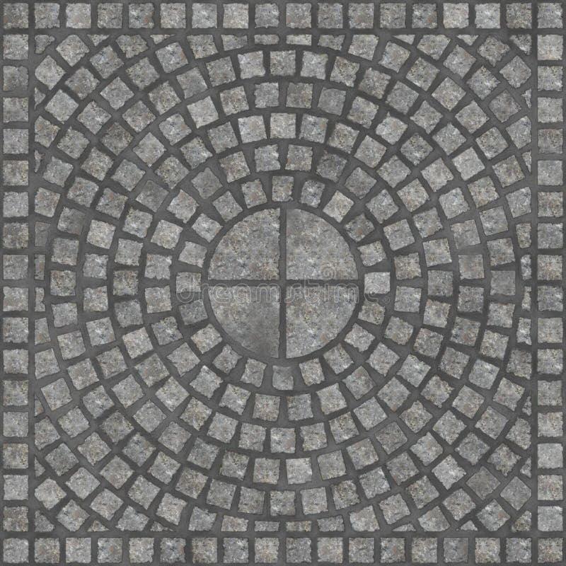 Square Circle Cobblestone Pavement Texture Stock Illustration ...