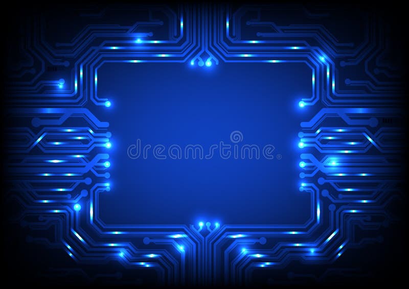 Square Circuit Technology Background Stock Vector - Illustration of ...