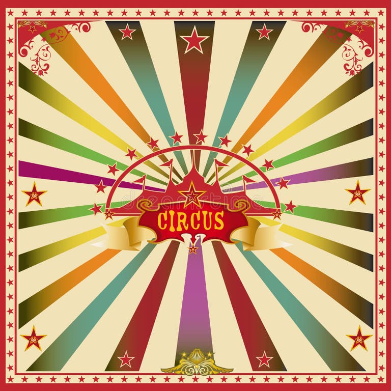 Square circus color card. stock vector. Illustration of design - 28688538