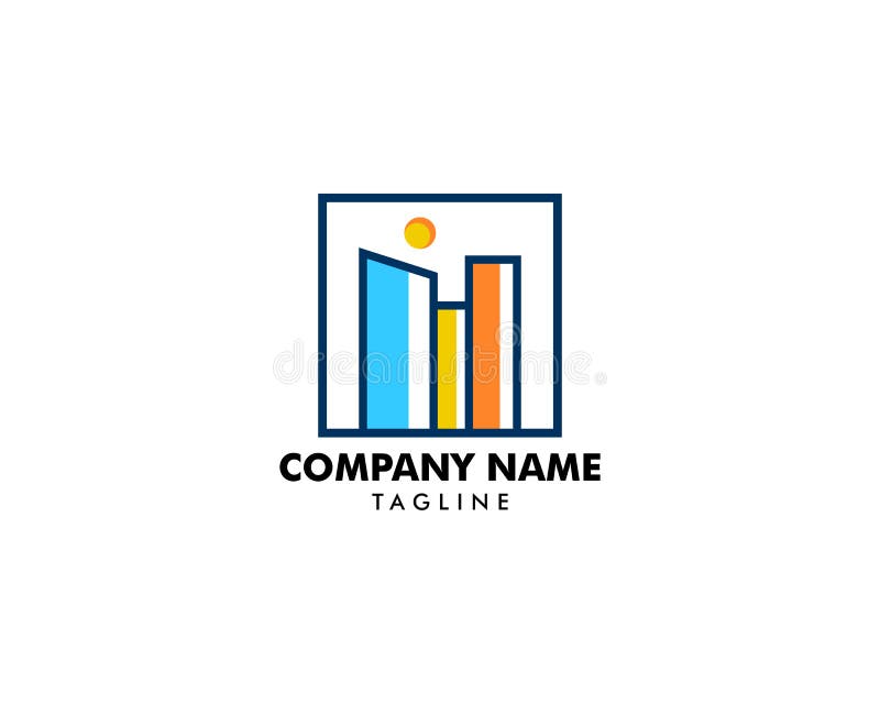 Square City Logo Vector Icon Stock Vector - Illustration of abstract ...