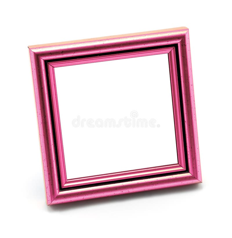 Square Classic Empty Rose Photo Frame Isolated Stock Photo - Image of ...