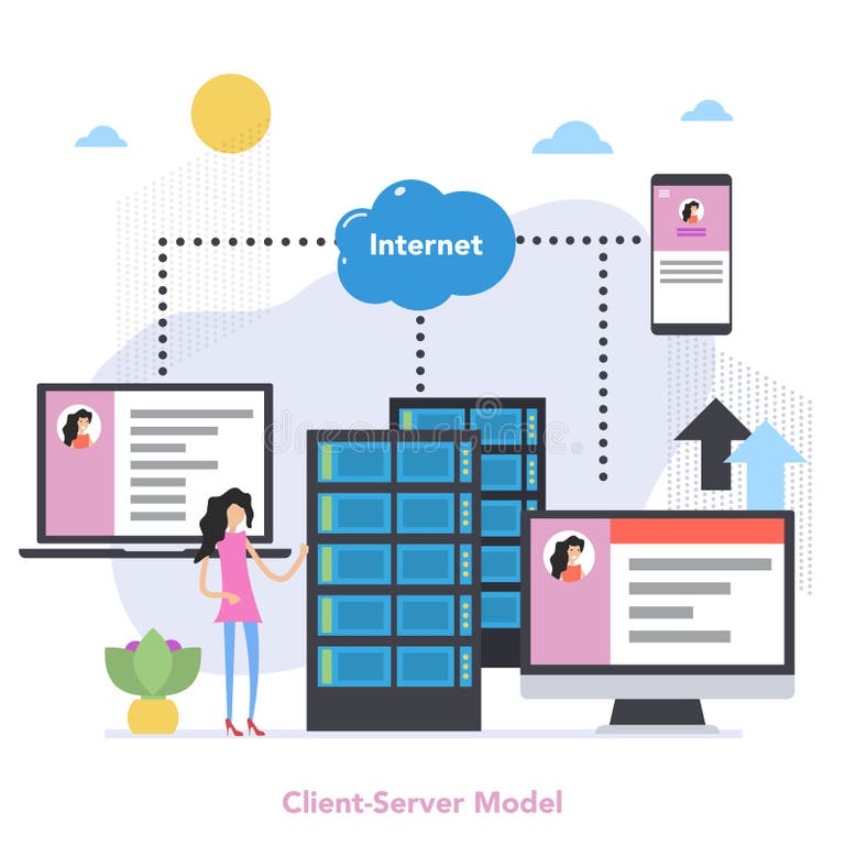 Client Server Model Stock Illustrations – 428 Client Server Model Stock ...