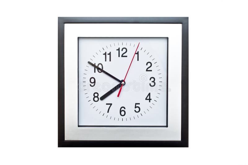Square clock stock image. Image of simplicity, punctuality - 15078801
