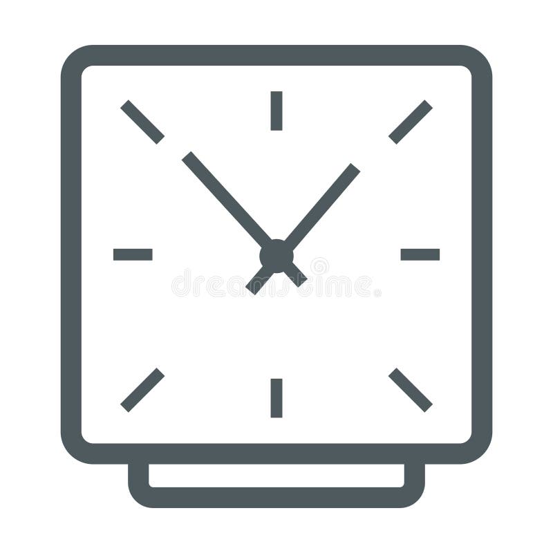 Square clock time stock vector. Illustration of isolated - 249250264