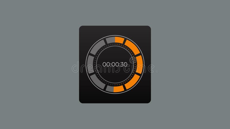 Square Clock Timer Counts Down 1 Minute, Alpha Channel Stock Footage ...