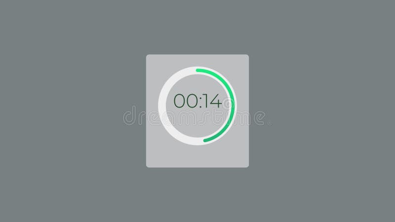 Square Clock Timer Counts Down 6 Seconds Countdown Graphics Clock