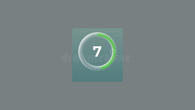 Square Clock Timer Counts Down 6 Seconds, Countdown, Graphics, Clock ...