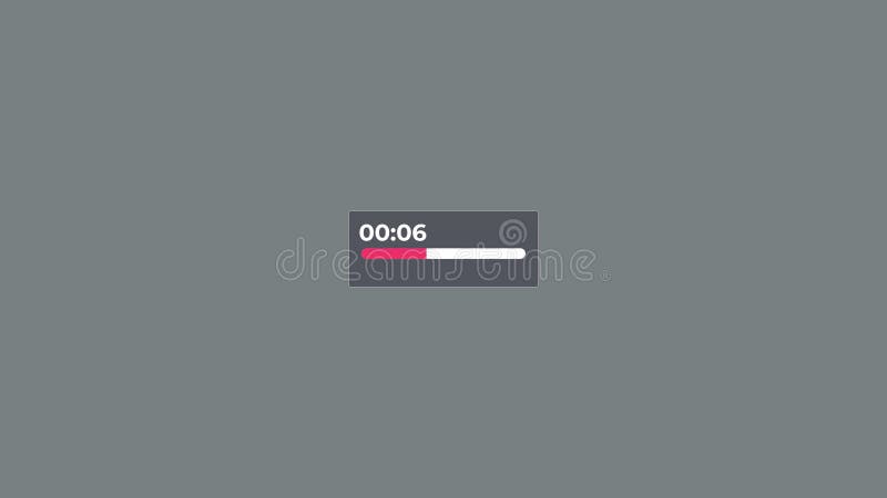 Square Clock Timer Counts Down 6 Seconds, Countdown, Graphics, Clock ...