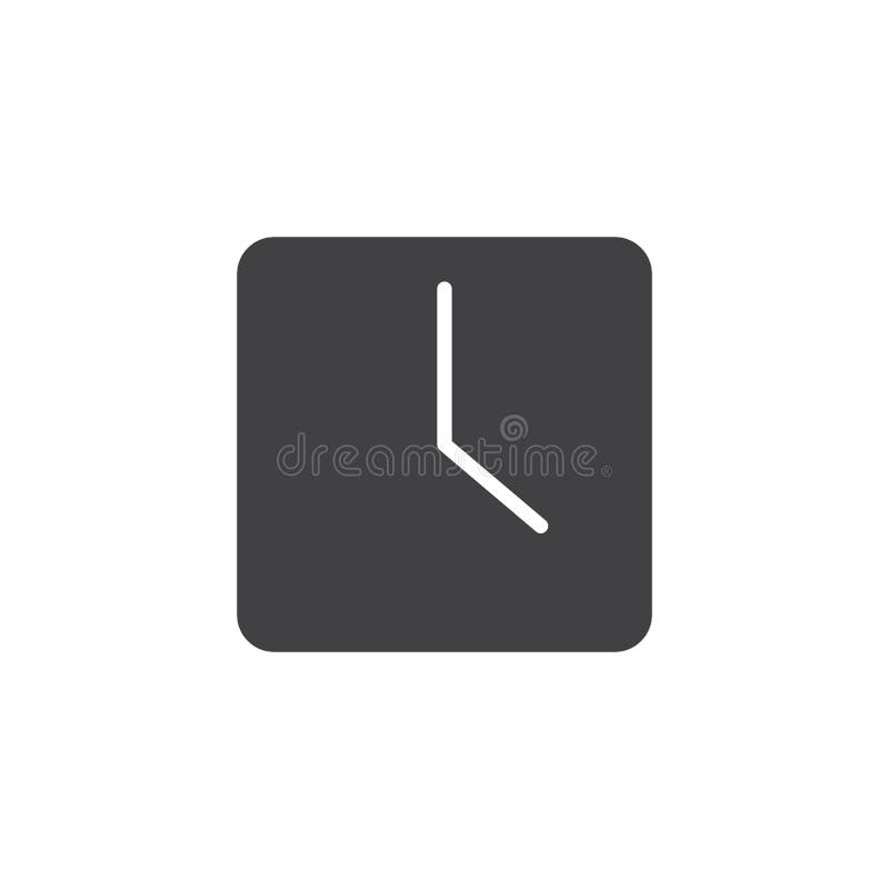 Square clock vector icon stock vector. Illustration of pixel - 130867341