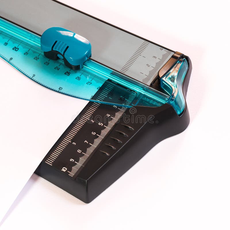 Square Closeup Cutter Paper Stock Photo - Image of isolated, cutters ...