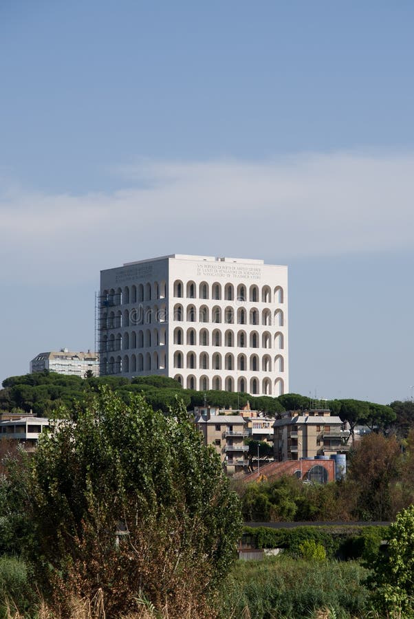 Square Coliseum in Eur, Rome Stock Image - Image of coliseum, historic ...