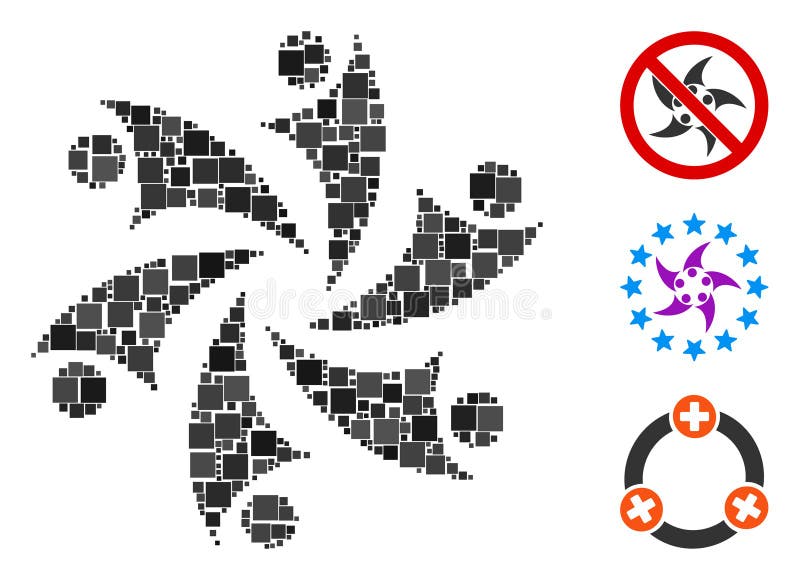 Square Collaboration Icon Vector Collage Stock Illustration ...