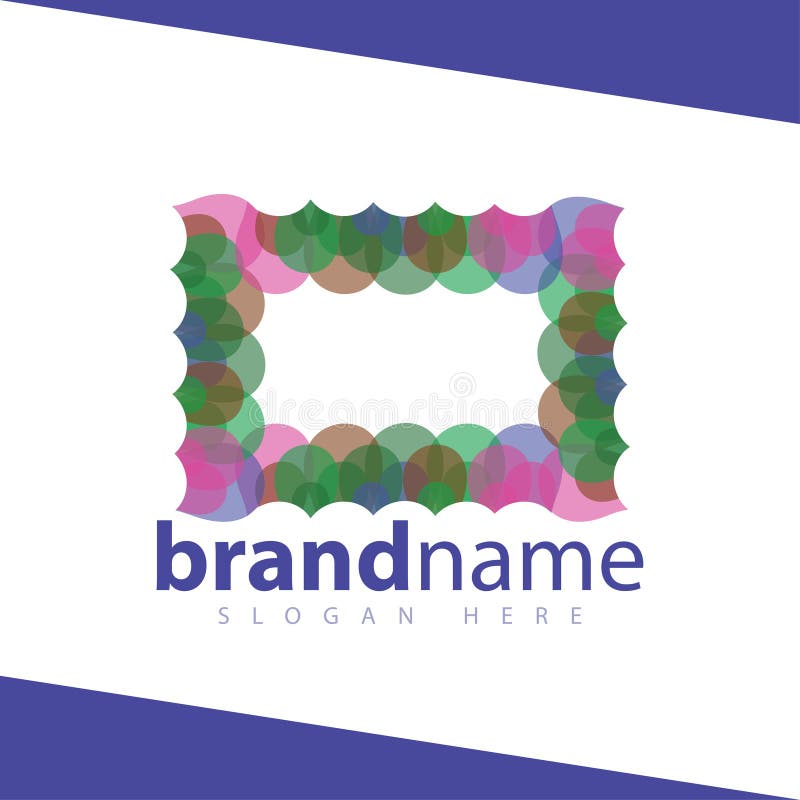 Square Color Border Logo Vector Stock Template Stock Vector ...
