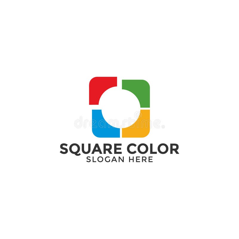 Square Color Logo Design Template Vector Isolated Stock Illustration ...