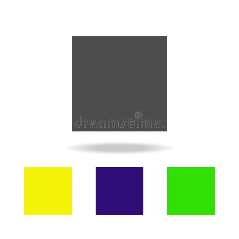 Square Colored Icons. Elements of Geometric Figure Colored Icons Stock ...