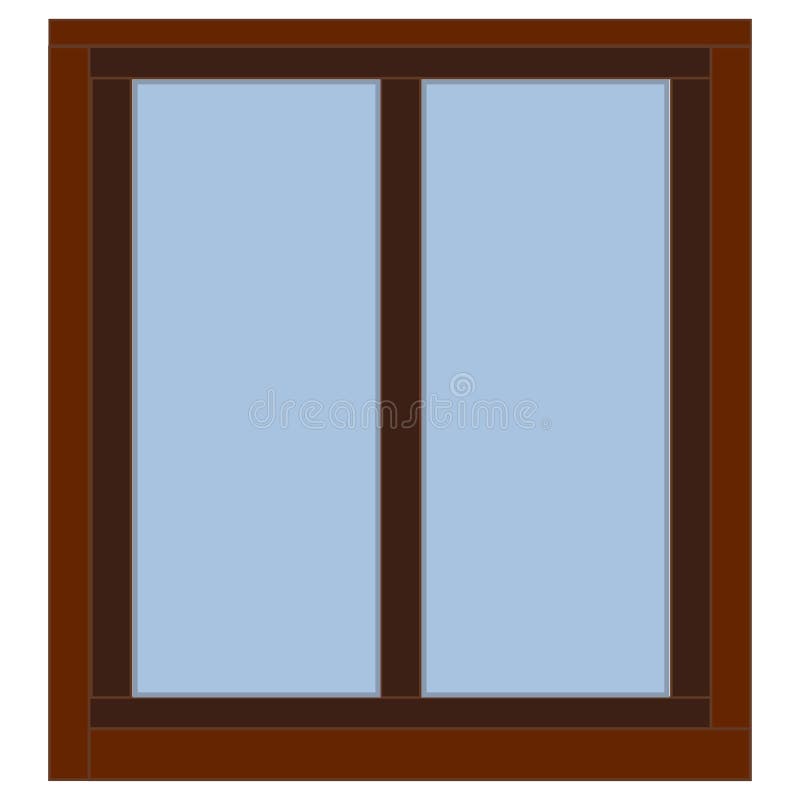 Square Window Outline for House Isolated on White Background. Clipart ...