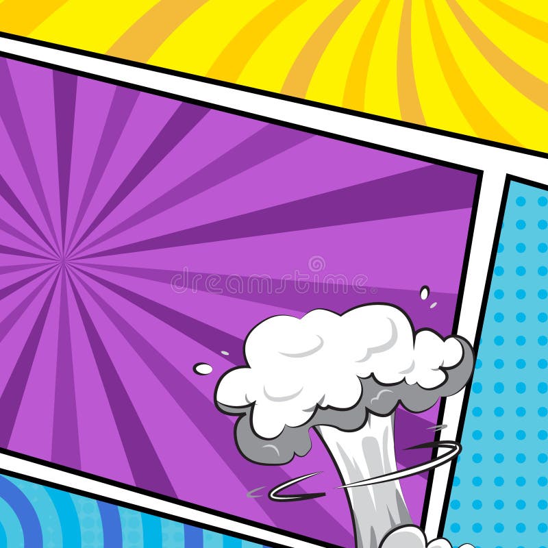 Square Colorful Comic Cartoon Frame Border Template Background Concept ...