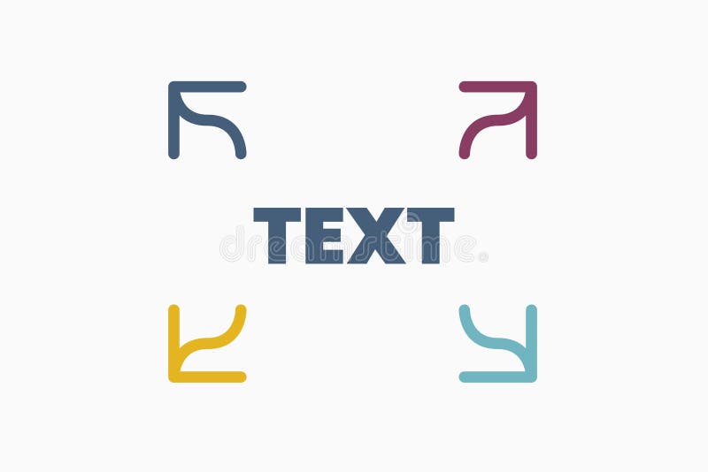 Square Colorful Line Art Arrow Direction for Infographic Presentation ...