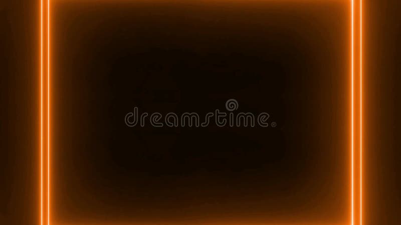 Square Colorful Neon Glowing Orange Fiery Rectangular Horizontal Frame ...