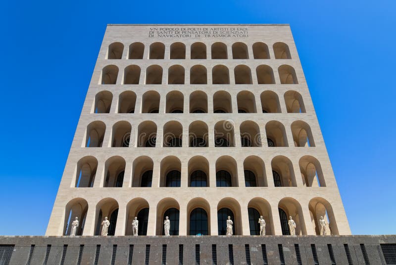 Square Colosseum in Rome by Day Stock Image - Image of lazio, editorial ...