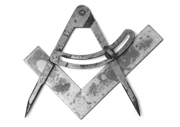 Square and Compasses on White Stock Image - Image of path, studio: 16876639