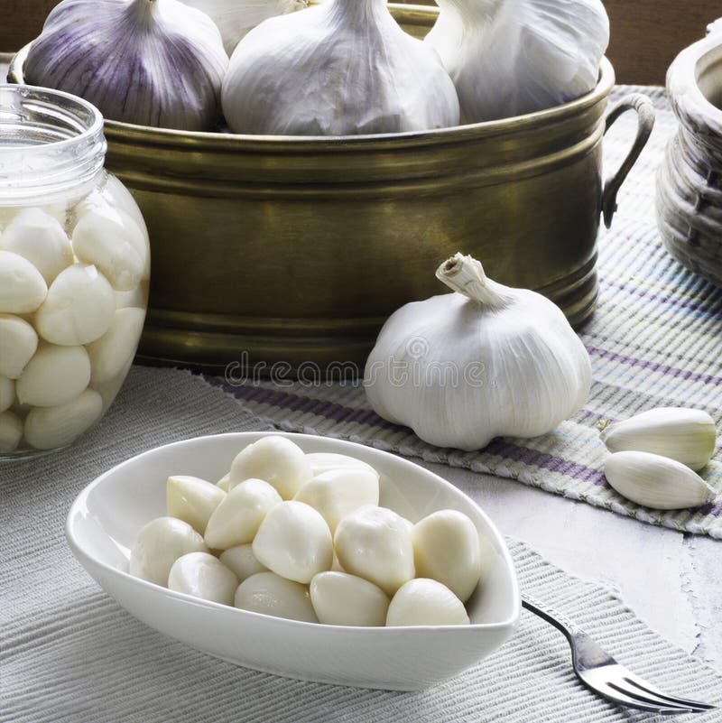 Square Composition of Garlic Stock Photo - Image of natural, light ...