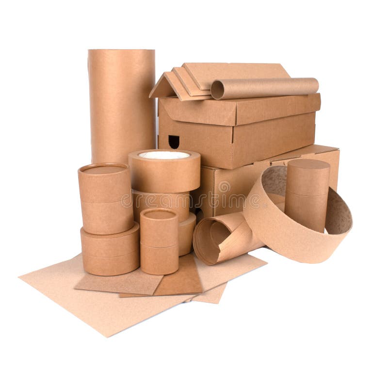 Square Composition with Paper Tubes, Cardboard Boxes, Rolls of Paper ...