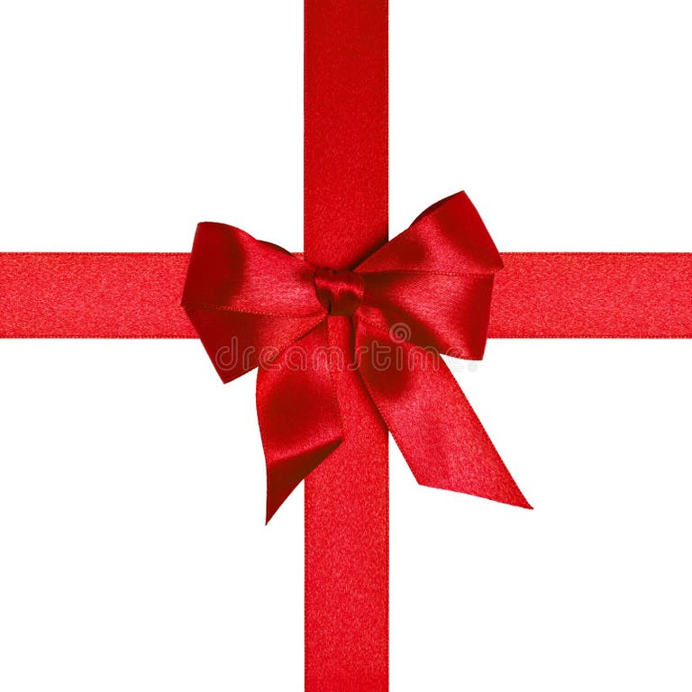 Square Composition with Red Ribbons and a Bow Stock Photo - Image of ...