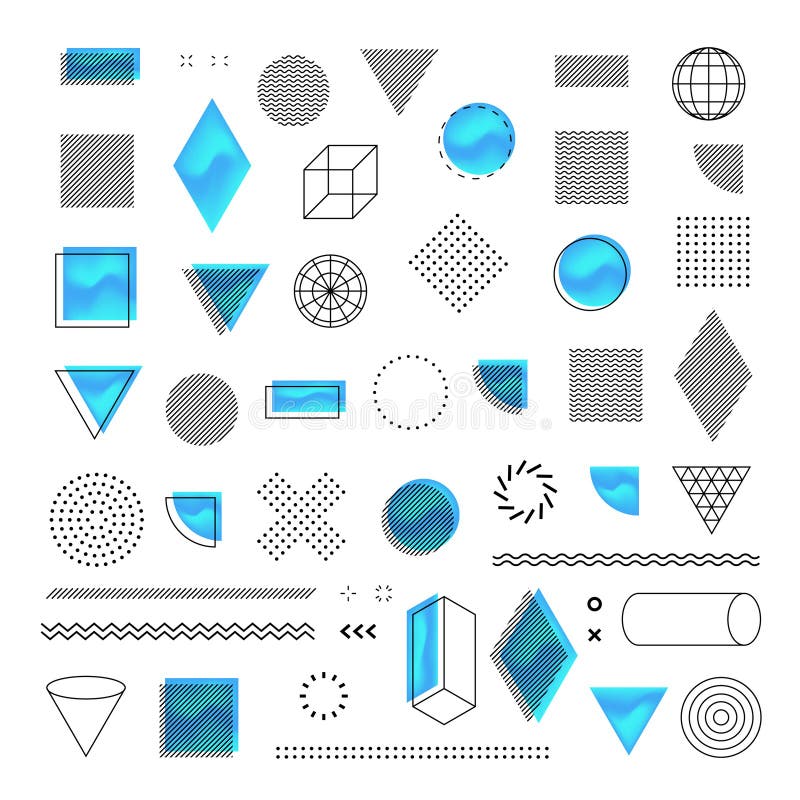 Vector Set. Geometric Shapes. Minimal Modern Shapes. Minimalist ...