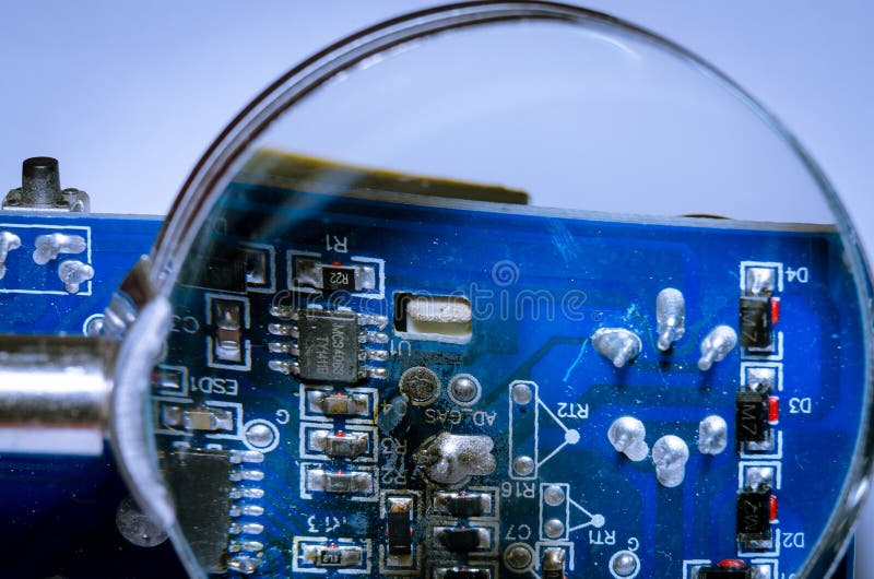 A Square Computer Processor Pulled from a Broken Computer. the ...