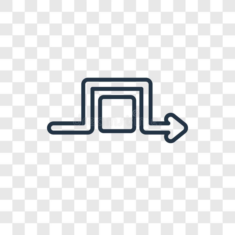 Square Concept Vector Linear Icon Isolated on Transparent Background ...