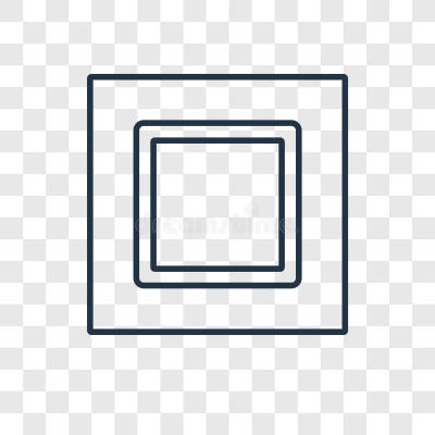 Square Concept Vector Linear Icon Isolated on Transparent Background ...