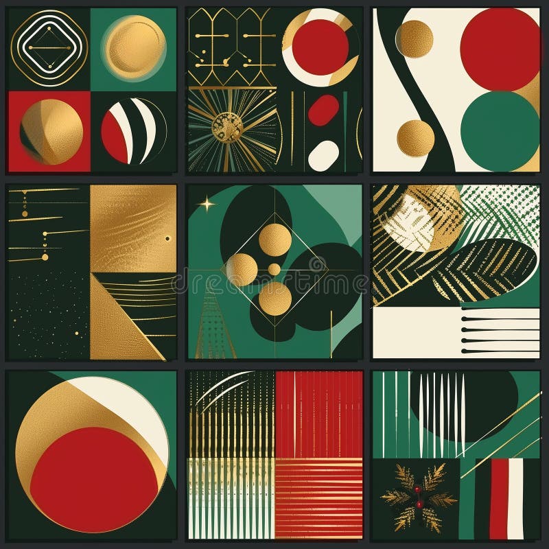 Square Congratulations Card with a Geometric Pattern of Squares Stock ...