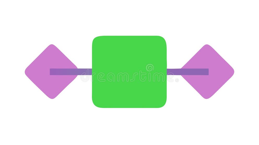 Square Connector for Digital Link and System Integration, Vector Design ...