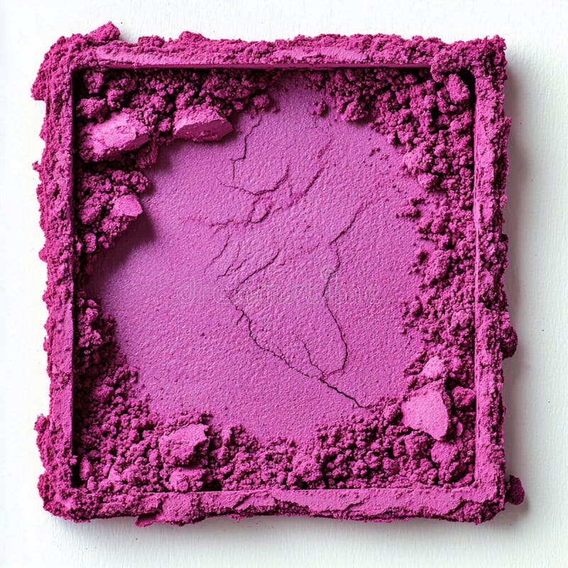 A Close Up Shot of a Square Container Filled with Pink Powder and ...