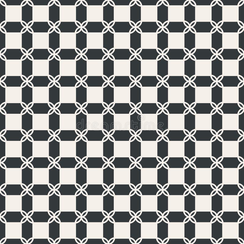 Square with Corner Flower Seamless Abstract Pattern Monochrome O Stock ...