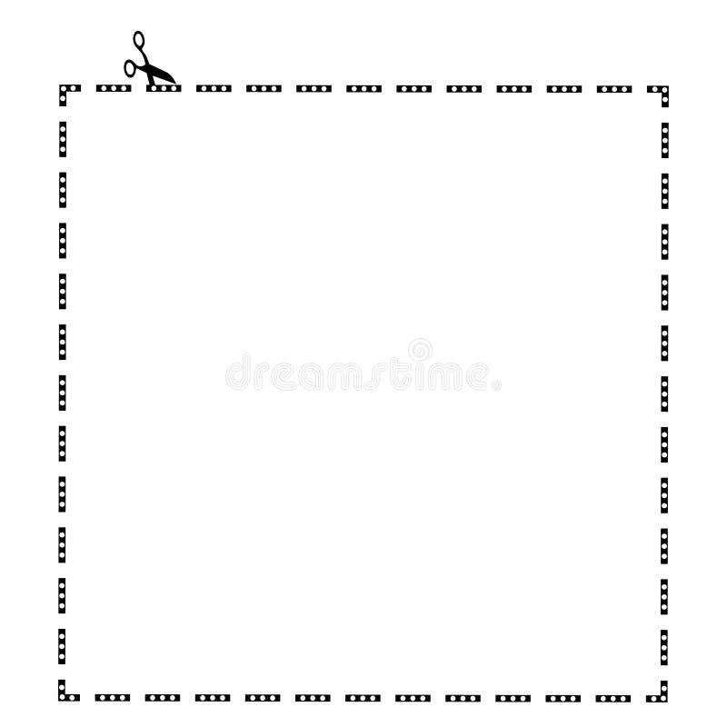 Square Coupon with Scissors Stock Vector - Illustration of incentive ...