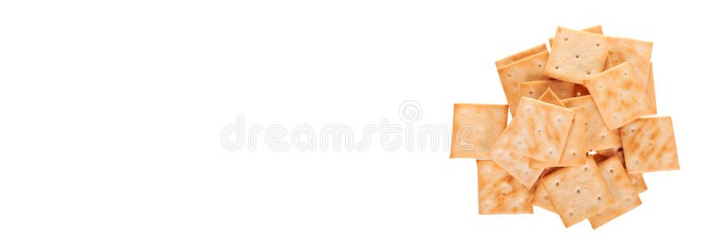 Square Crackers with Holes, Isolated on White Background Stock Image ...