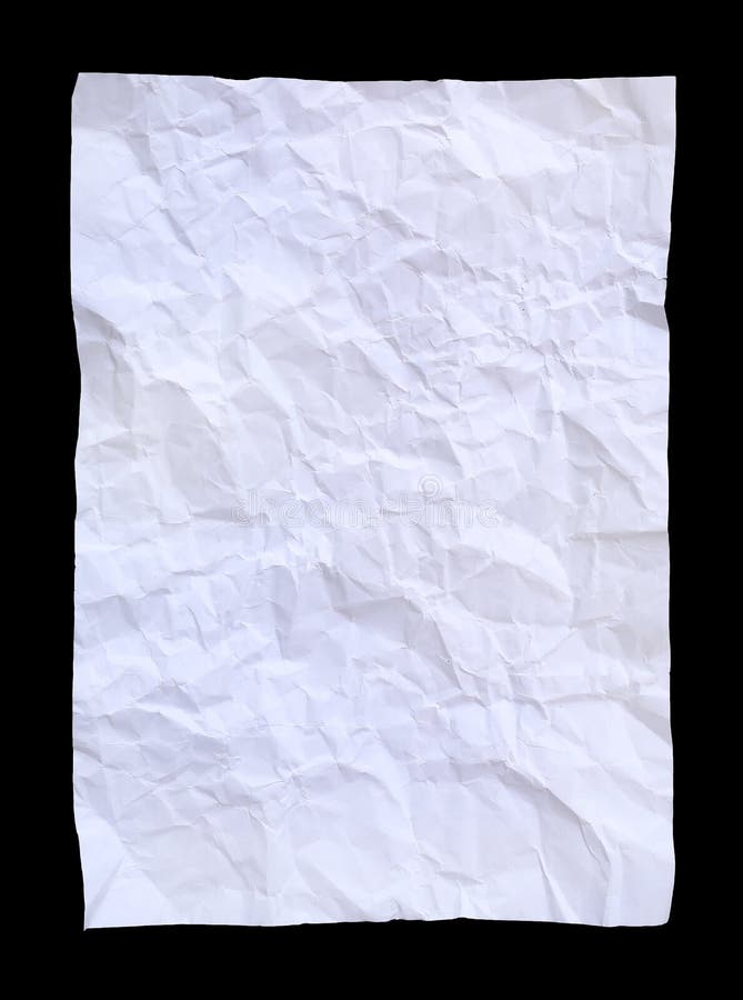 Square Crumpled Paper on a White Background Stock Photo - Image of ...