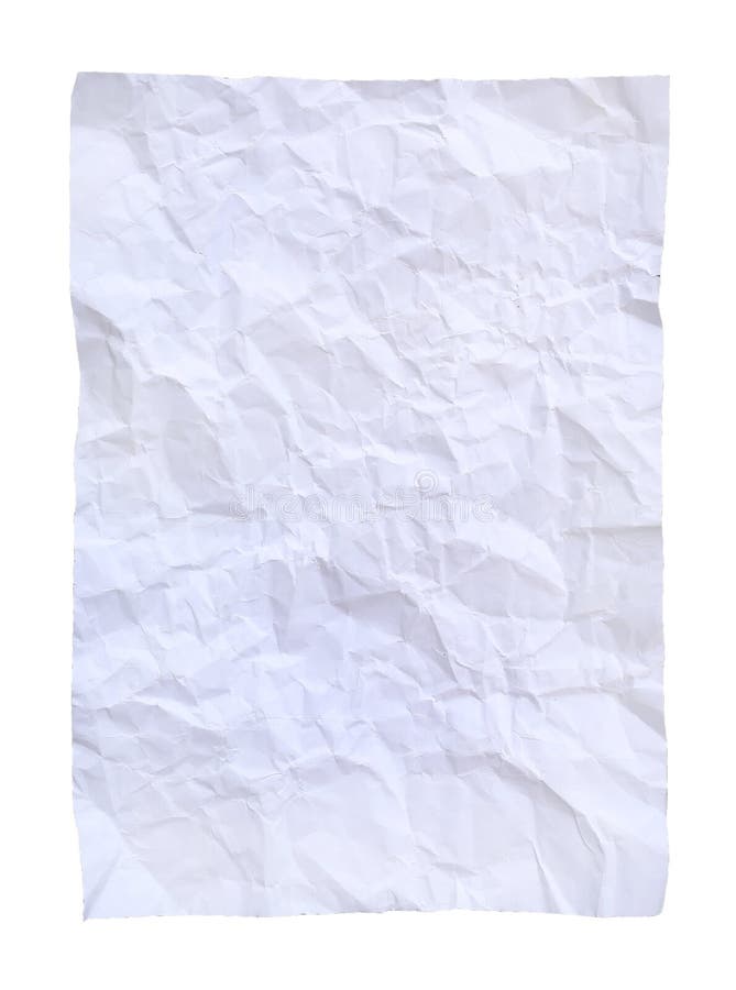 Square Crumpled Paper on a White Background Stock Photo - Image of ...